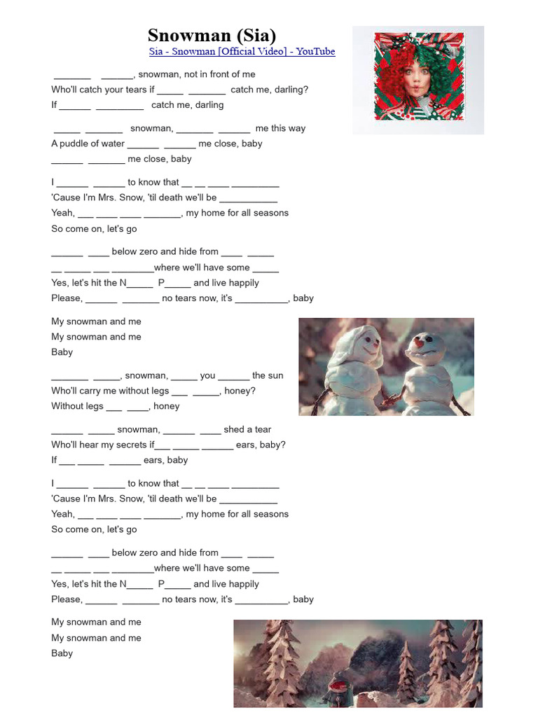 Sia's Snowman: Official Video Insights | PDF