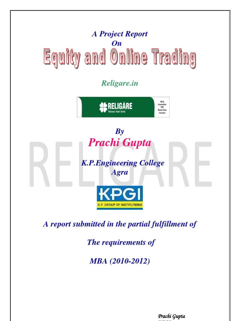 Final PRJCT RPT Project | PDF | Securities (Finance) | Stocks