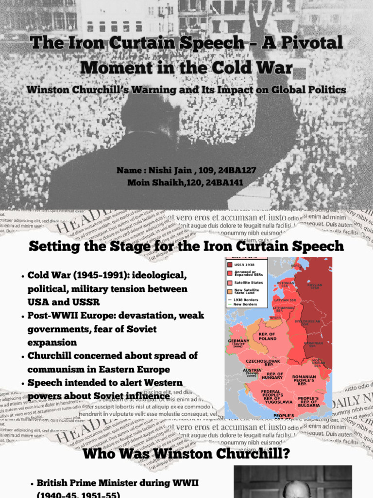 The Iron Curtain Speech – a Pivotal Moment in the Cold War.pdf | PDF ...