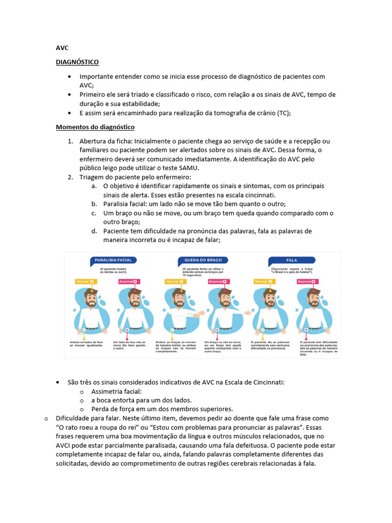 Avc | PDF | AVC | Doenças e distúrbios humanos