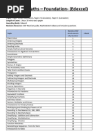 GCSE Edexcel Higher Maths: Topic List For Revision (CALCULATOR) | PDF ...
