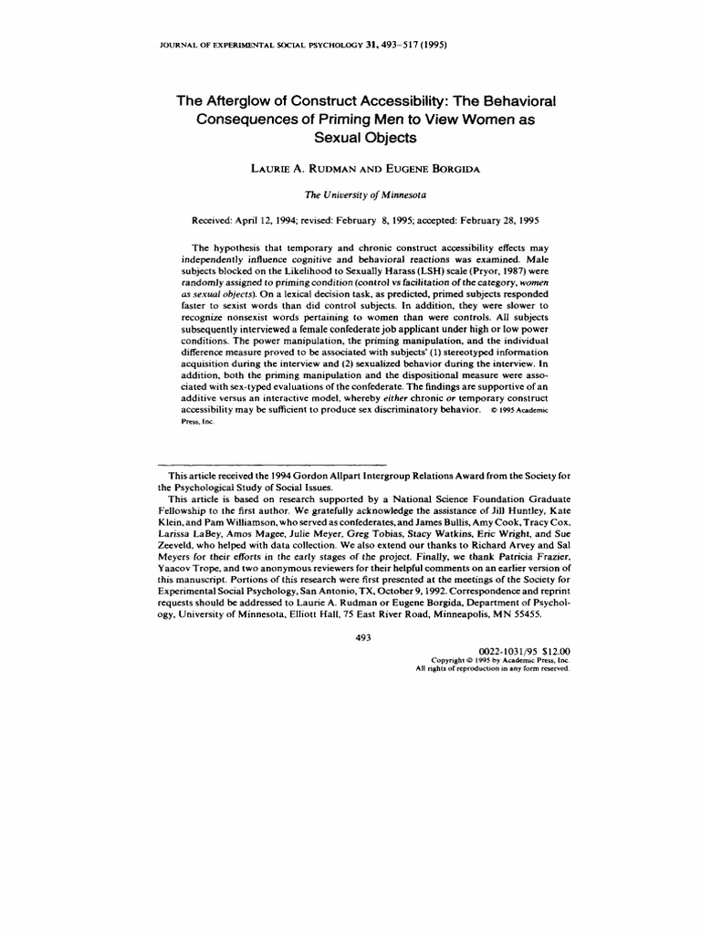 Rudman 1995 | PDF