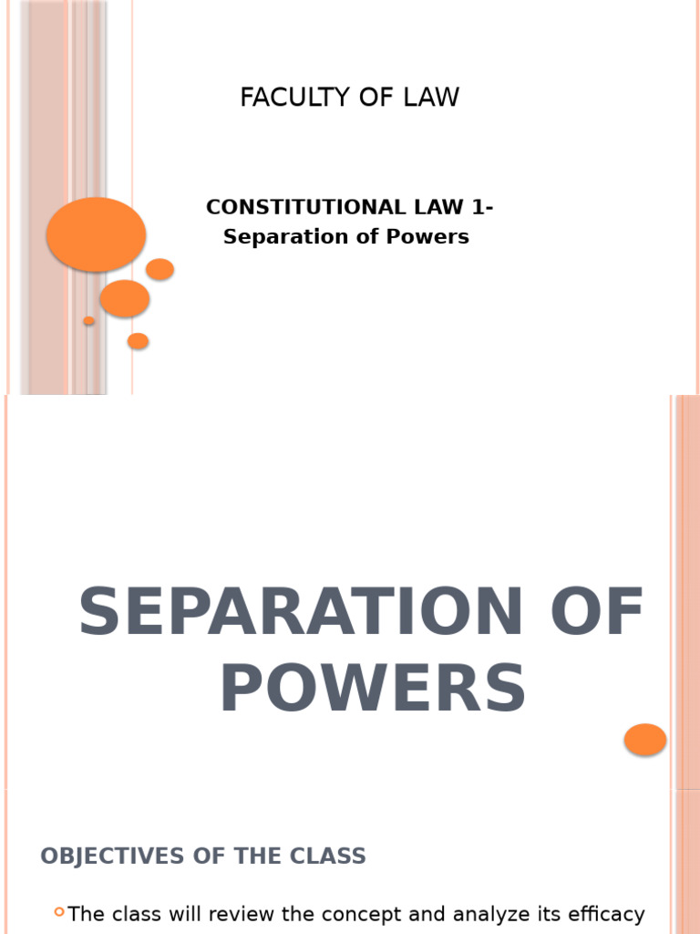 Separation of Powers | PDF | Separation Of Powers | Constitution
