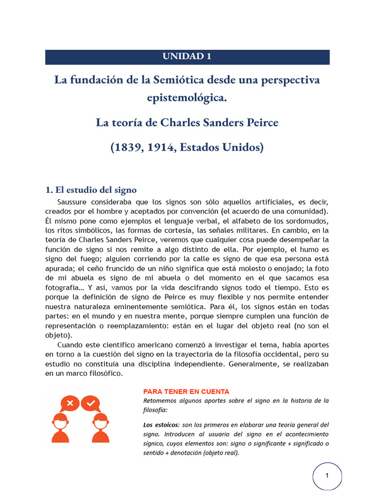 Semiótica y Signos en Peirce | PDF | Semiótica | Charles Sanders Peirce