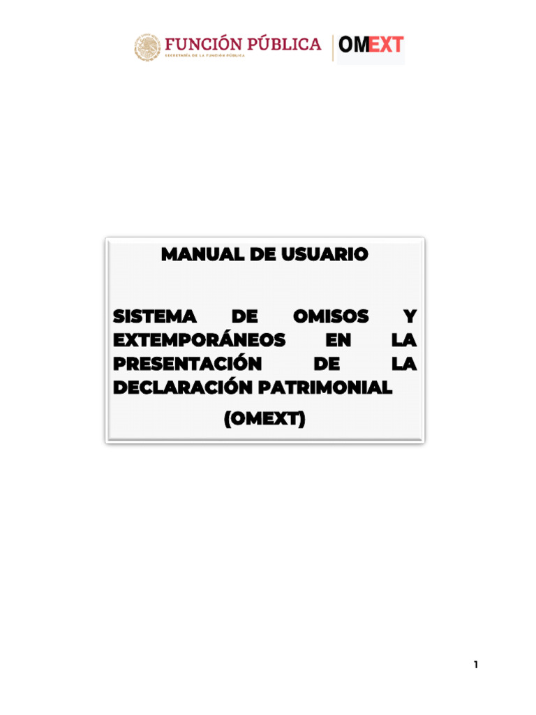 Manual del Sistema OMEXT para Declaraciones | PDF | Contraseña ...