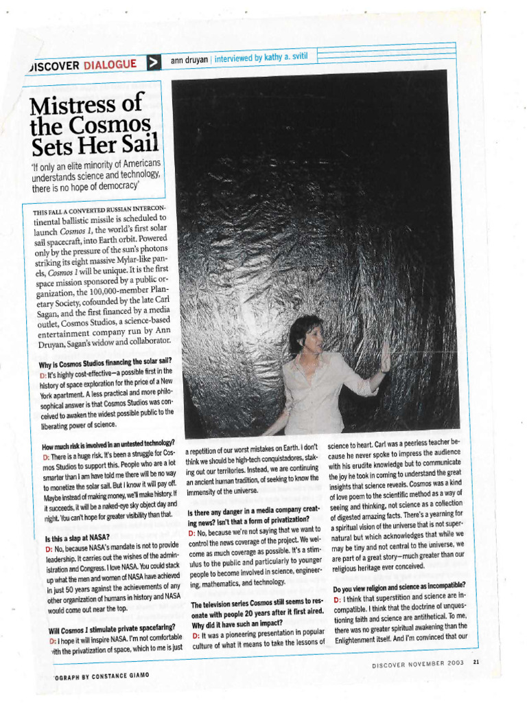 Ann Druyan Interview | PDF