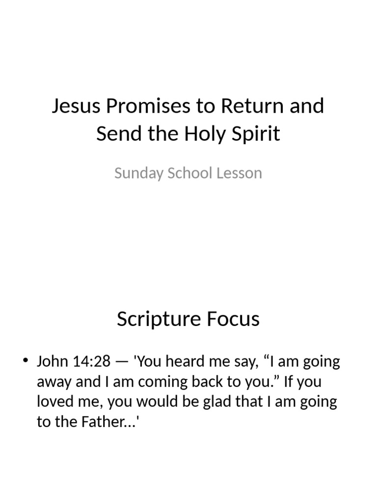 Sunday1 The Holy Spirit Promise | PDF