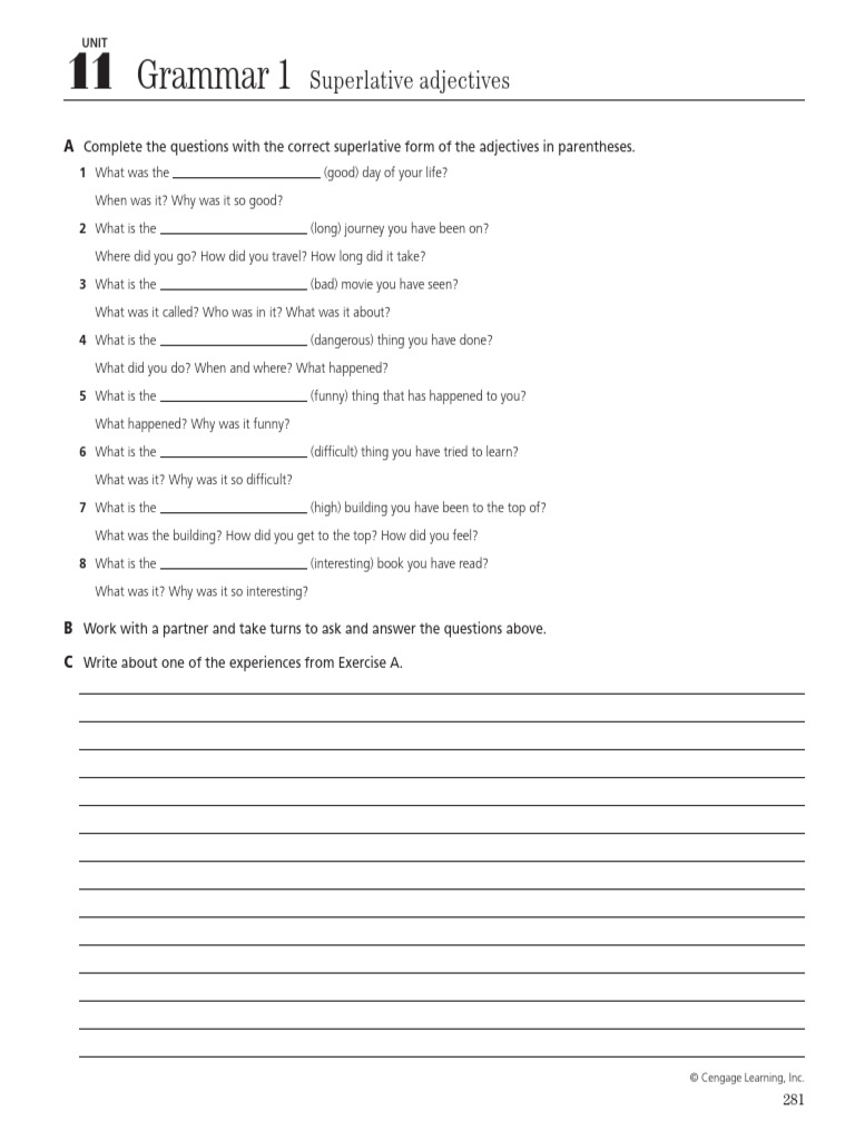 Voices Level 2 Unit 11 Grammar 1 | PDF
