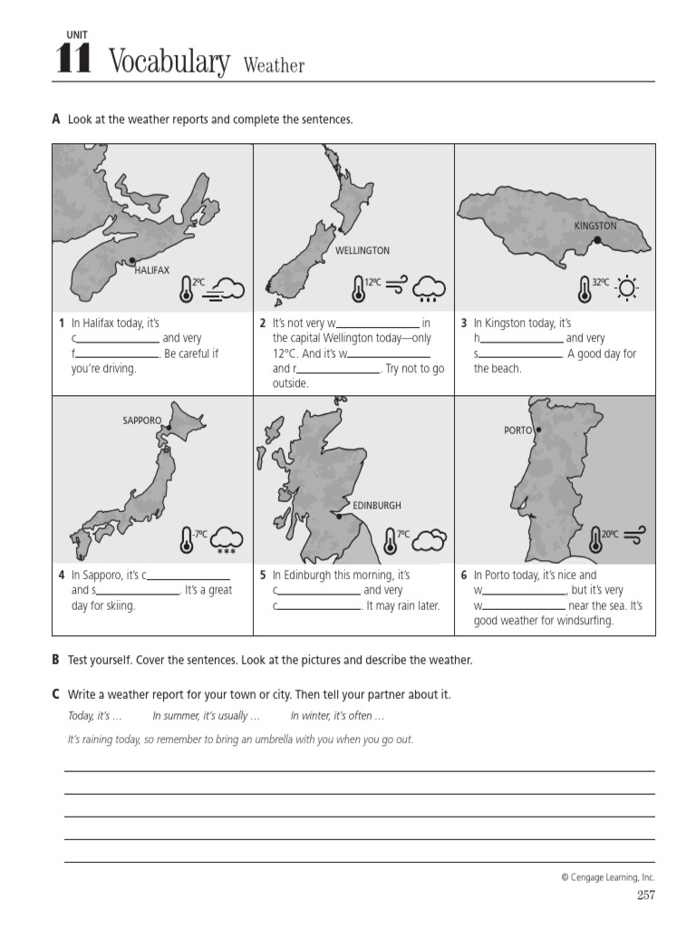 Weather Report Activities and Vocabulary | PDF