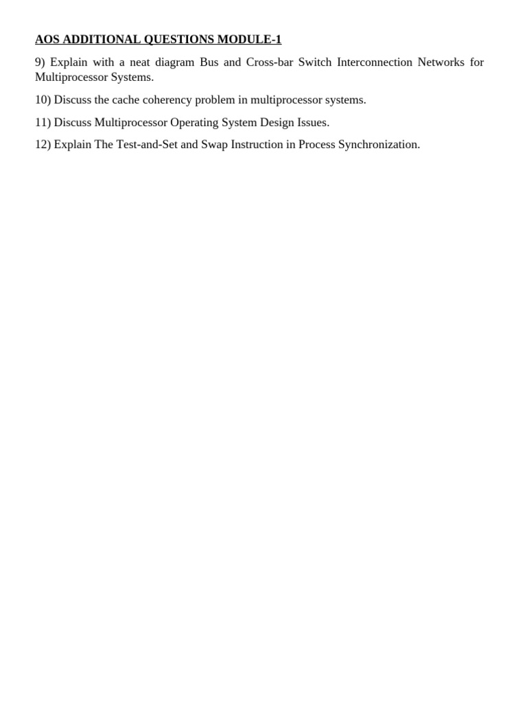 Aos Additional Questions for Ia 1 Part2 | PDF