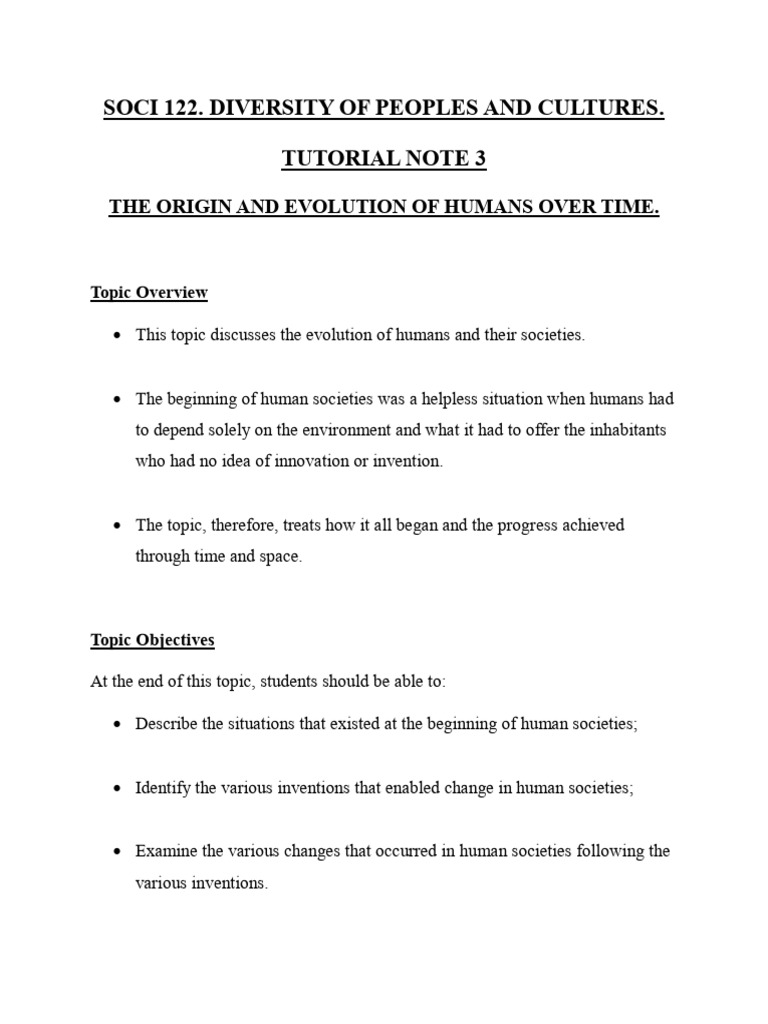 Human Evolution and Societal Change | PDF