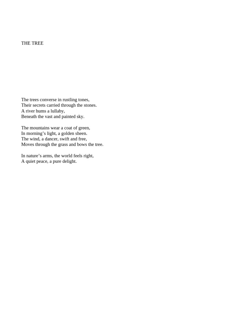 The Tree of Poem | PDF