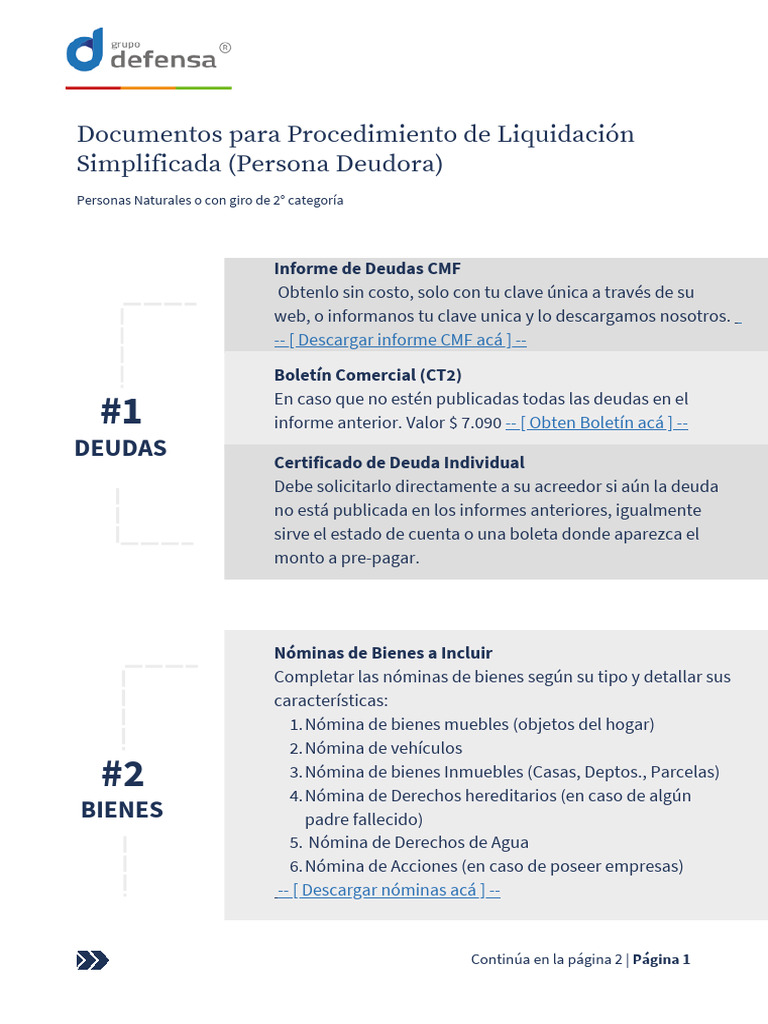 Documentos para Procedimiento de Liquidación Voluntaria de Persona ...