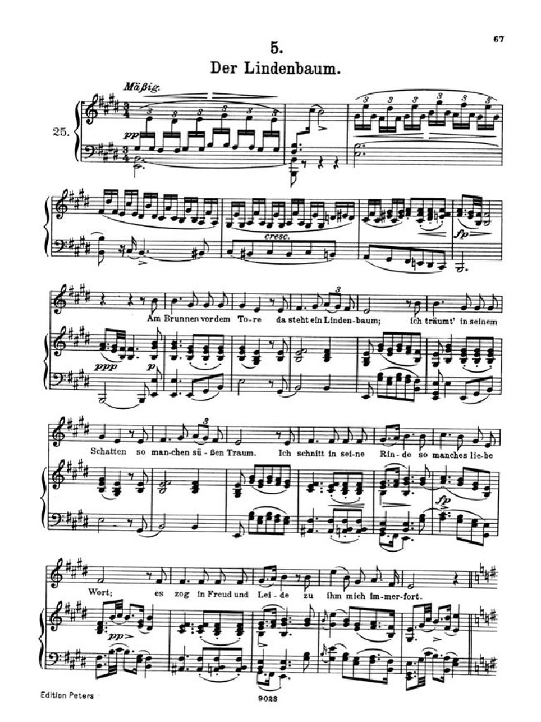 Der Lindenbaum (Schubert) | PDF