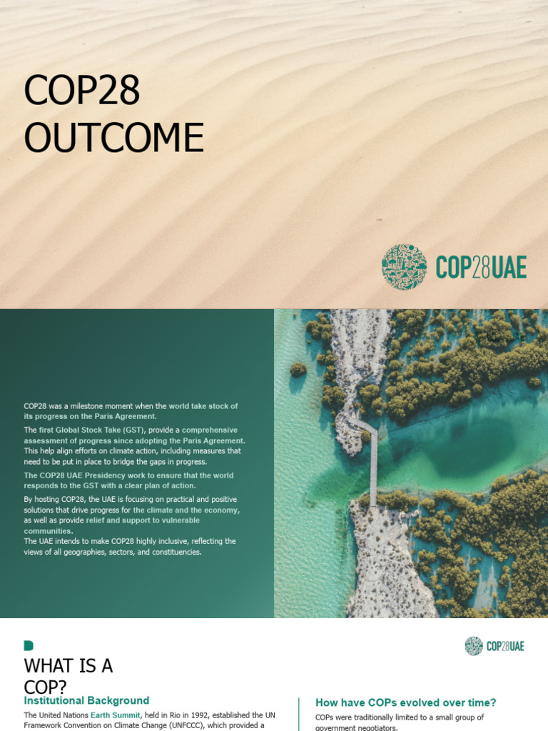 2 OGD 2403 COP28 Outcome | PDF | United Nations Framework Convention On ...