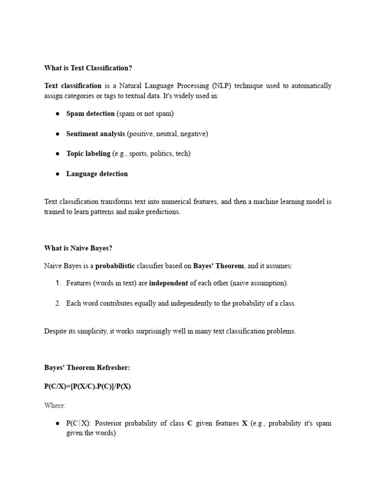 Text Classification with Naive Bayes | PDF | Applied Mathematics ...