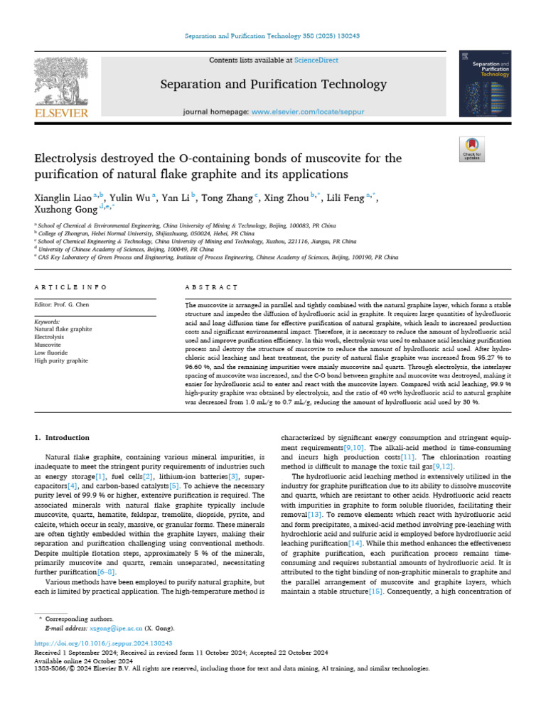 Electrolysis Destroyed The O-Containing Bonds of Muscovite For The ...