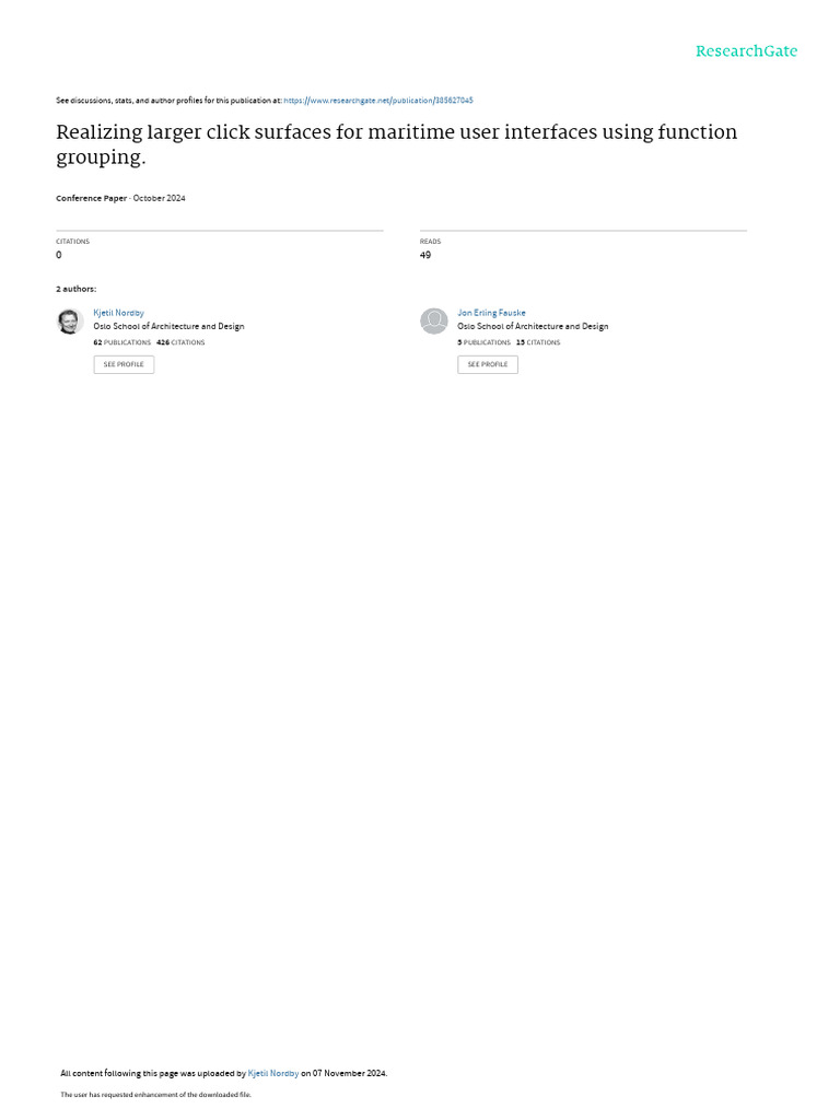 7realizing Larger Click Surfaces For Maritime User Interfaces Using Function Grouping | PDF ...