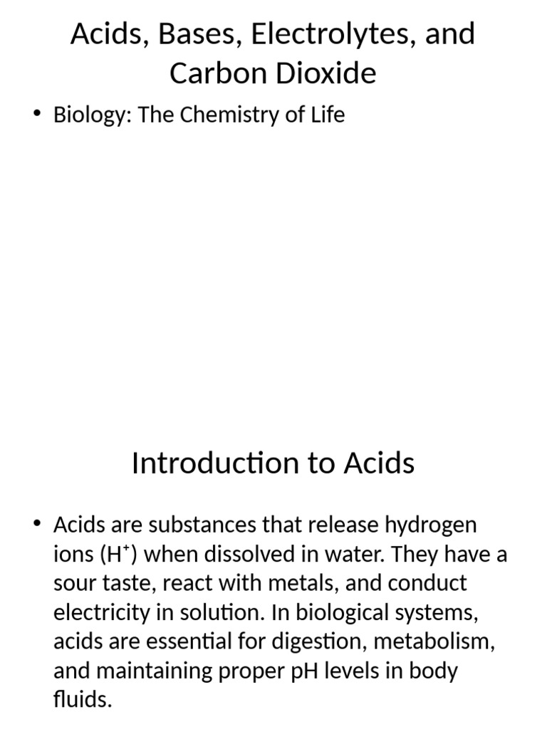 Acids, Bases, and Electrolytes Explained | PDF | Acid | Electrolyte