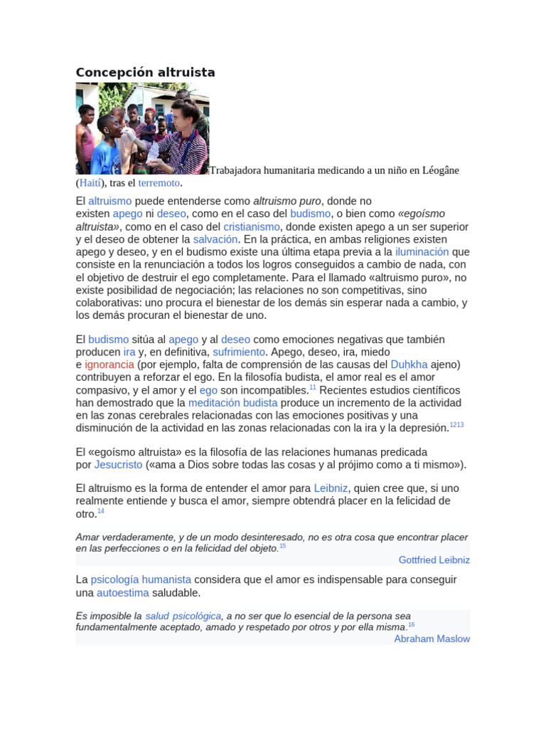 Amor y Altruismo en la Humanidad | PDF | Amor | Altruismo