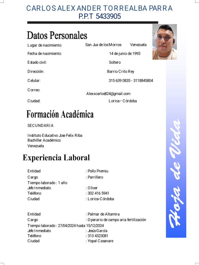 Carlos Alexander Torrealba Parra | PDF
