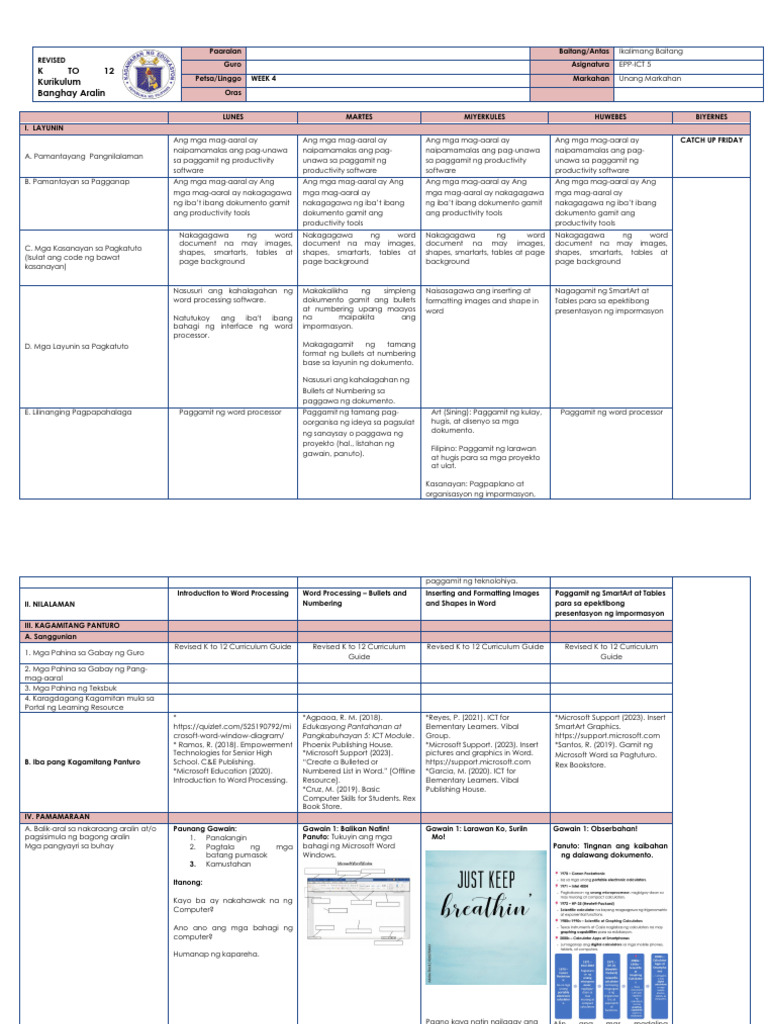 EPP-ICT 5-DLL-Q1-W4 | PDF