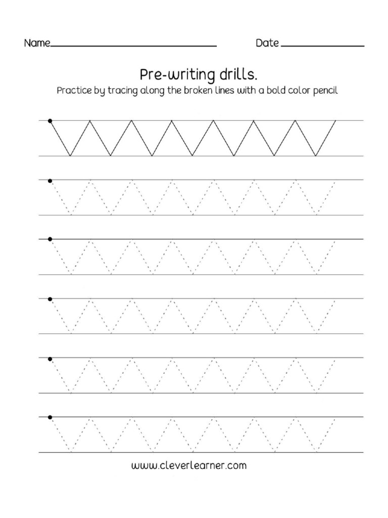 Prewriting Worksheet Level3 Preschool Pre Writing Activity Worksheet ...