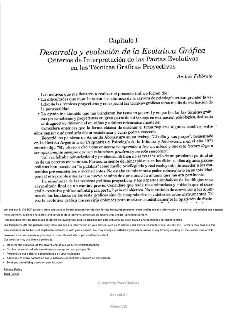 Desarrollo y Evolucion de La Evolutiva Grafica | PDF