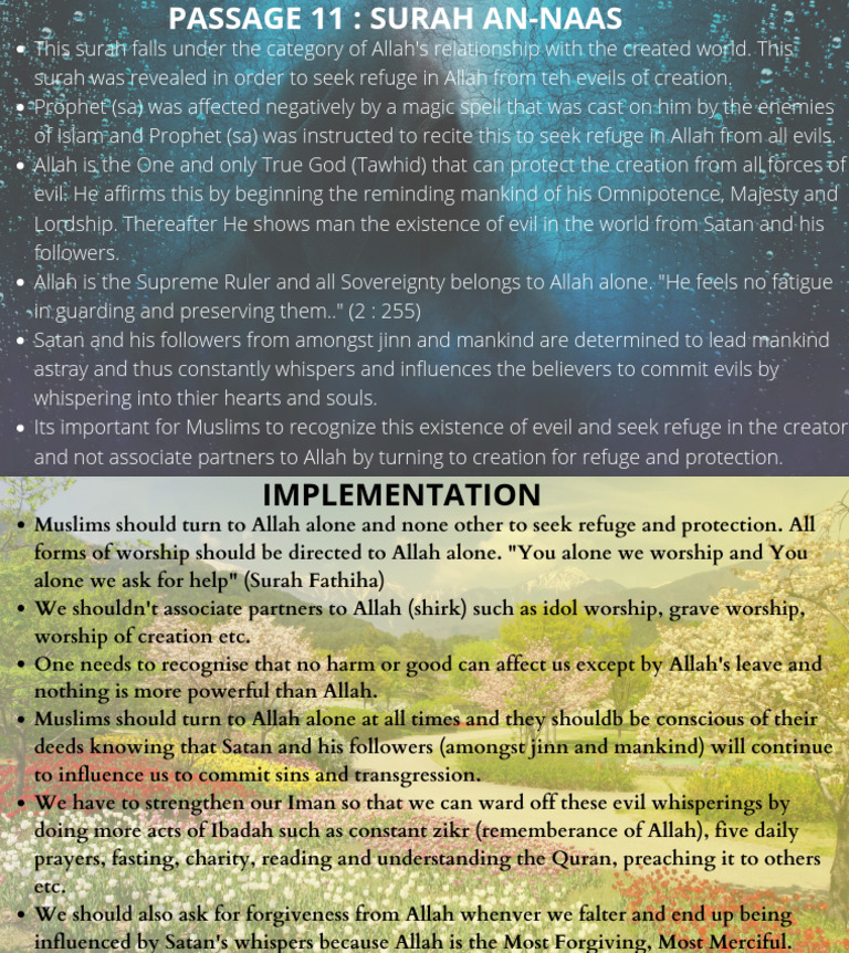 Passage 11 Surah An-Naas | PDF