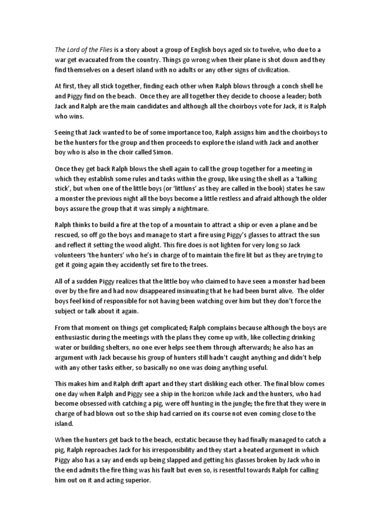 Lord of The Flies | PDF | Leisure | Violence
