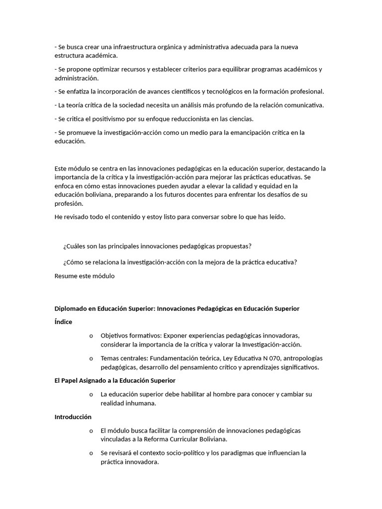 REsumen Modulo 1 | PDF | Evaluación | Enseñando