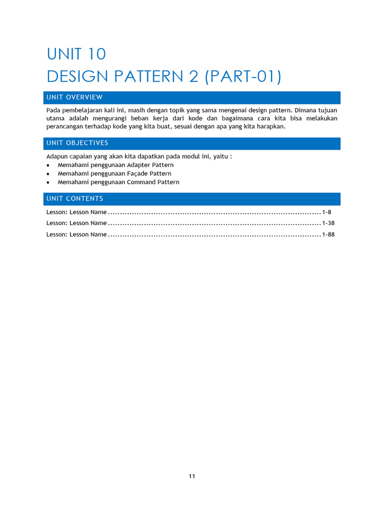 Pengenalan Adapter, Façade, dan Command Pattern | PDF