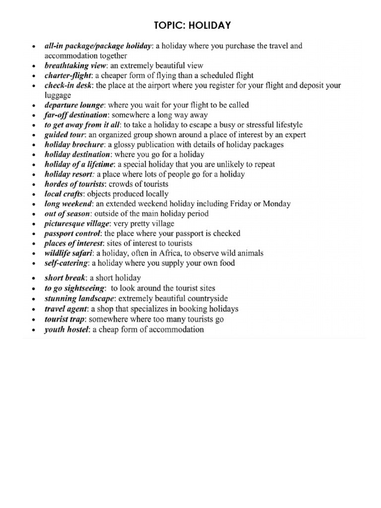 TOPIC Vocabulary | PDF