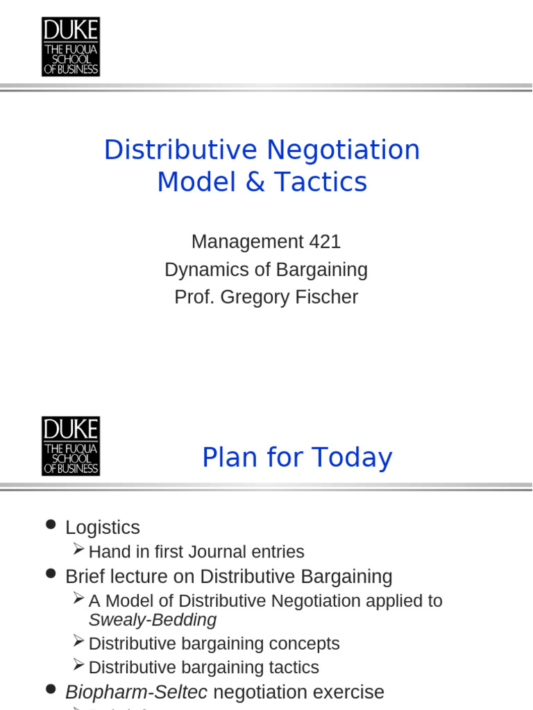 02e. Distributive Negotiation Tactics | PDF | Negotiation | Bargaining