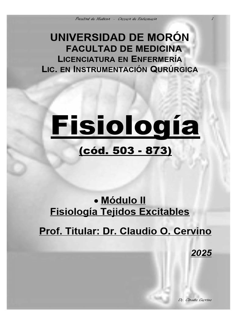 M Dulo II Fisiolog A - Texto Tejidos Excitables Sin Ejercicios | PDF | Sinapsis | Neurona