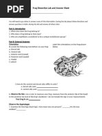 Lab Report - Frog Dissection | PDF | Frog | Anatomy