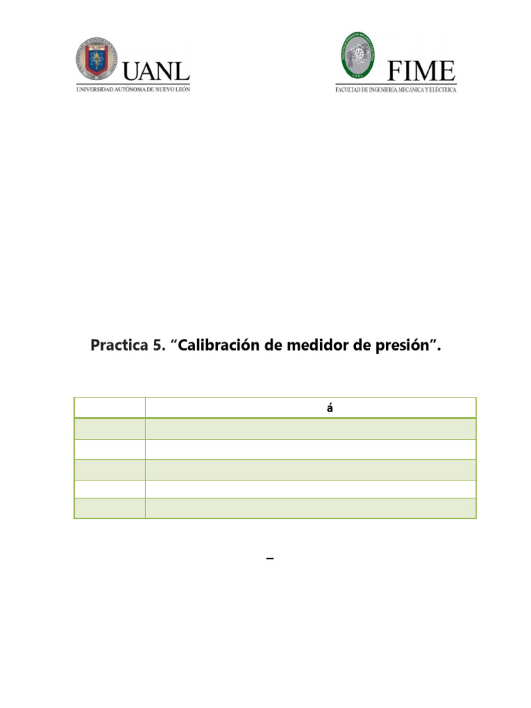 Lab. Mecanica Fluidos P5 2001660 | PDF | Pascal (Unidad) | Presión