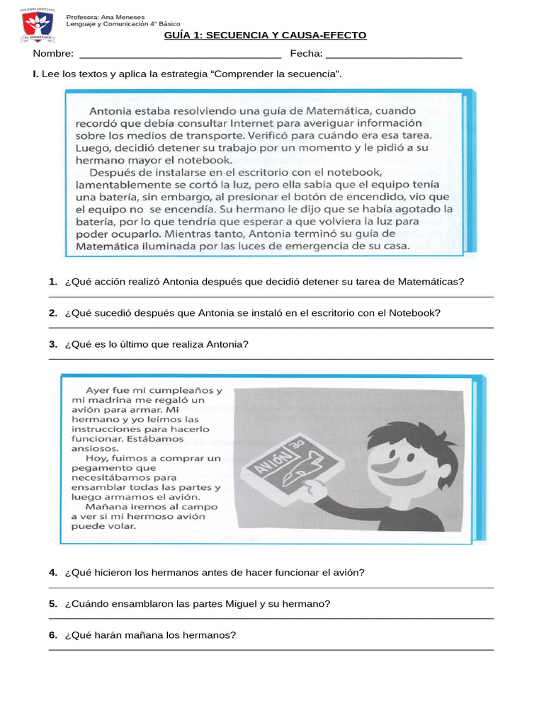 Estrategias de Secuencia y Causa-Efecto | PDF