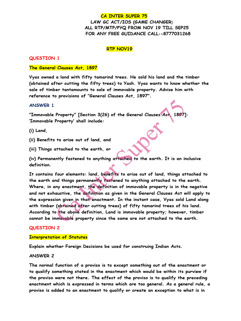 Law Game Changer GCT ACT and IOS ACT | PDF | Theft | Statutory ...