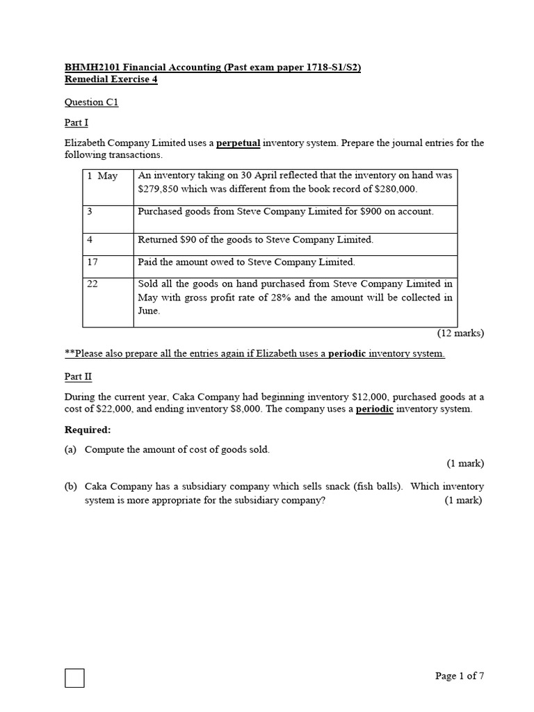 Remedial Exercise 4 - QnA | PDF | Expense | Banks