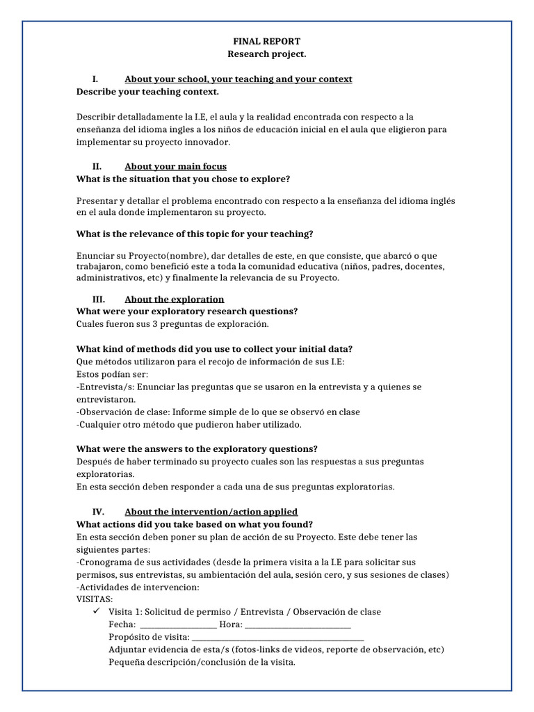 Final Report Format-Innovate Project | PDF