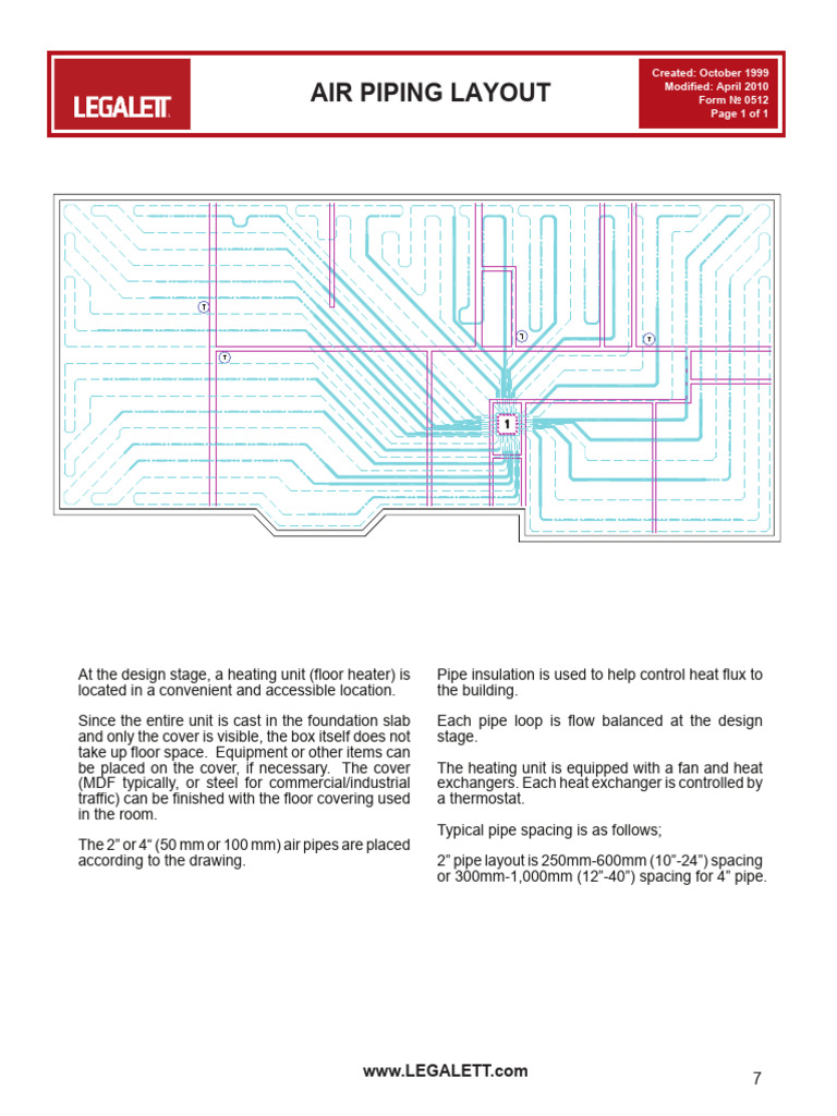 0512 Legalett Insulated Shallow Slab Foundation Air Piping Layout ...