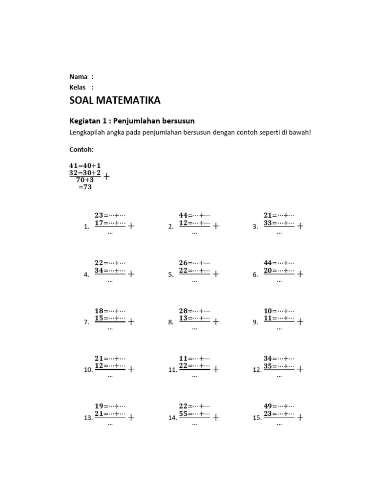 Soal Matematika 1 | PDF