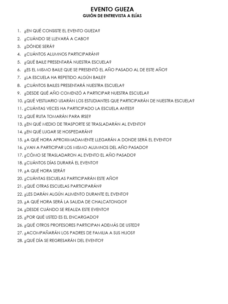Entrevista Evento Gueza | PDF | Operaciones militares