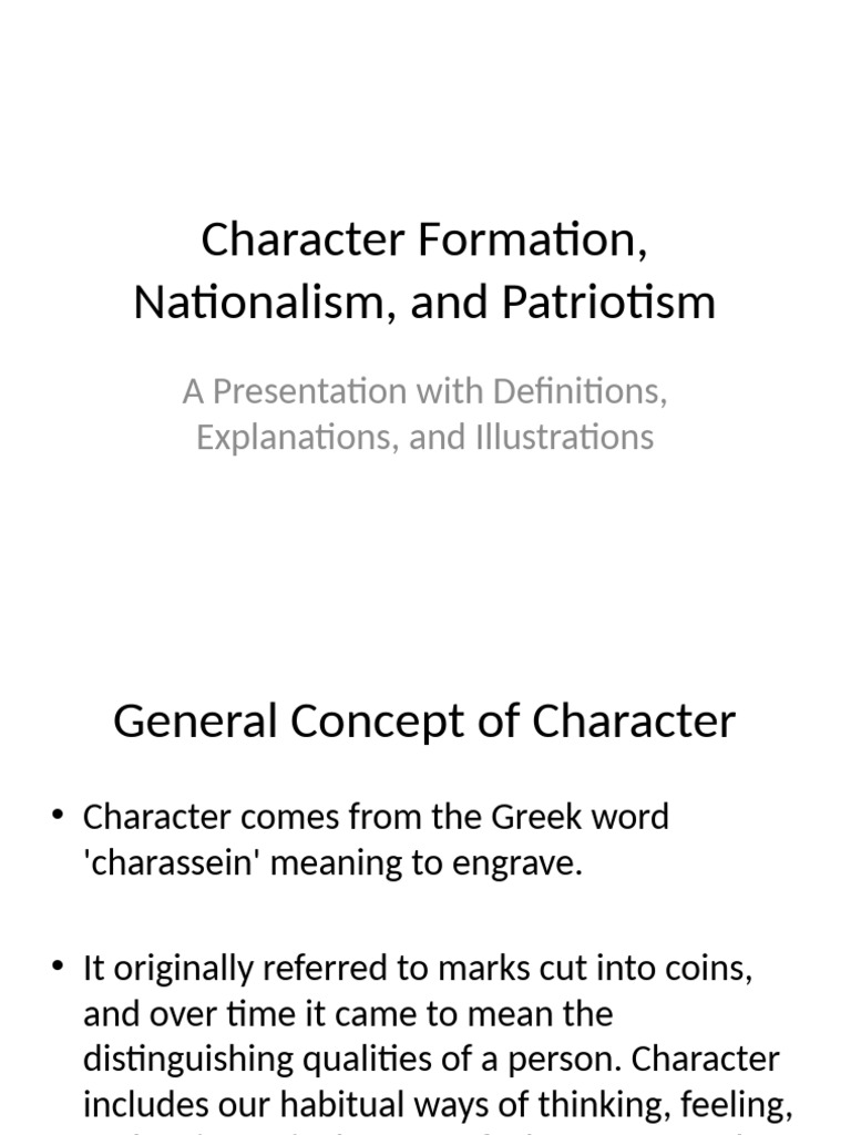 Character Nationalism Patriotism Presentation Expanded | PDF ...