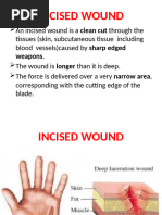Characteristics of Incised Wounds | PDF | Wound | Wound Healing