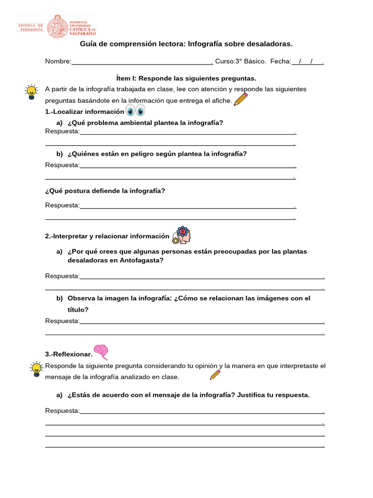1guía de Comprensión Lector - Focalizar - Lenguaje | PDF