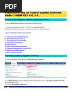 GST APL-01 Appeal Form Guide | PDF | Taxes | Debits And Credits