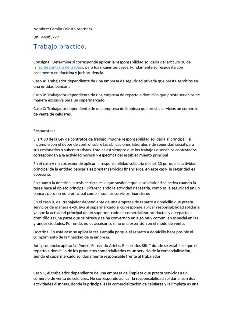 Laboral TP Turienzo | PDF | Supermercado | Business