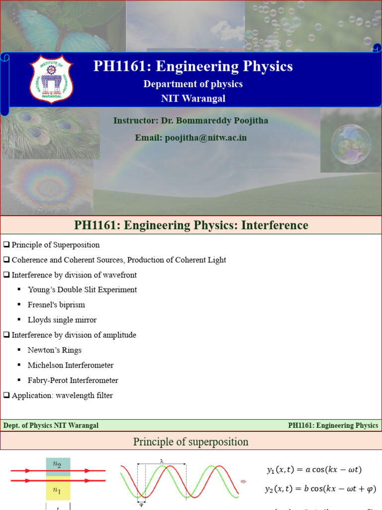 Engineering Physics: Interference | PDF | Coherence (Physics) | Interferometry